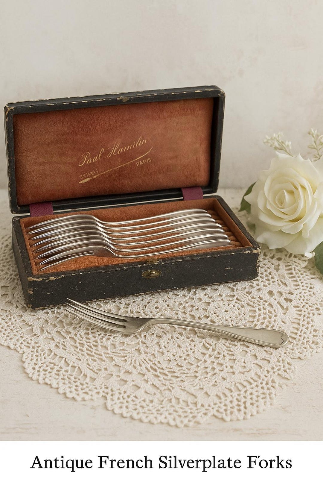 Antique French Silverplate Forks Set by Paul Hamelin – Flatware in ...