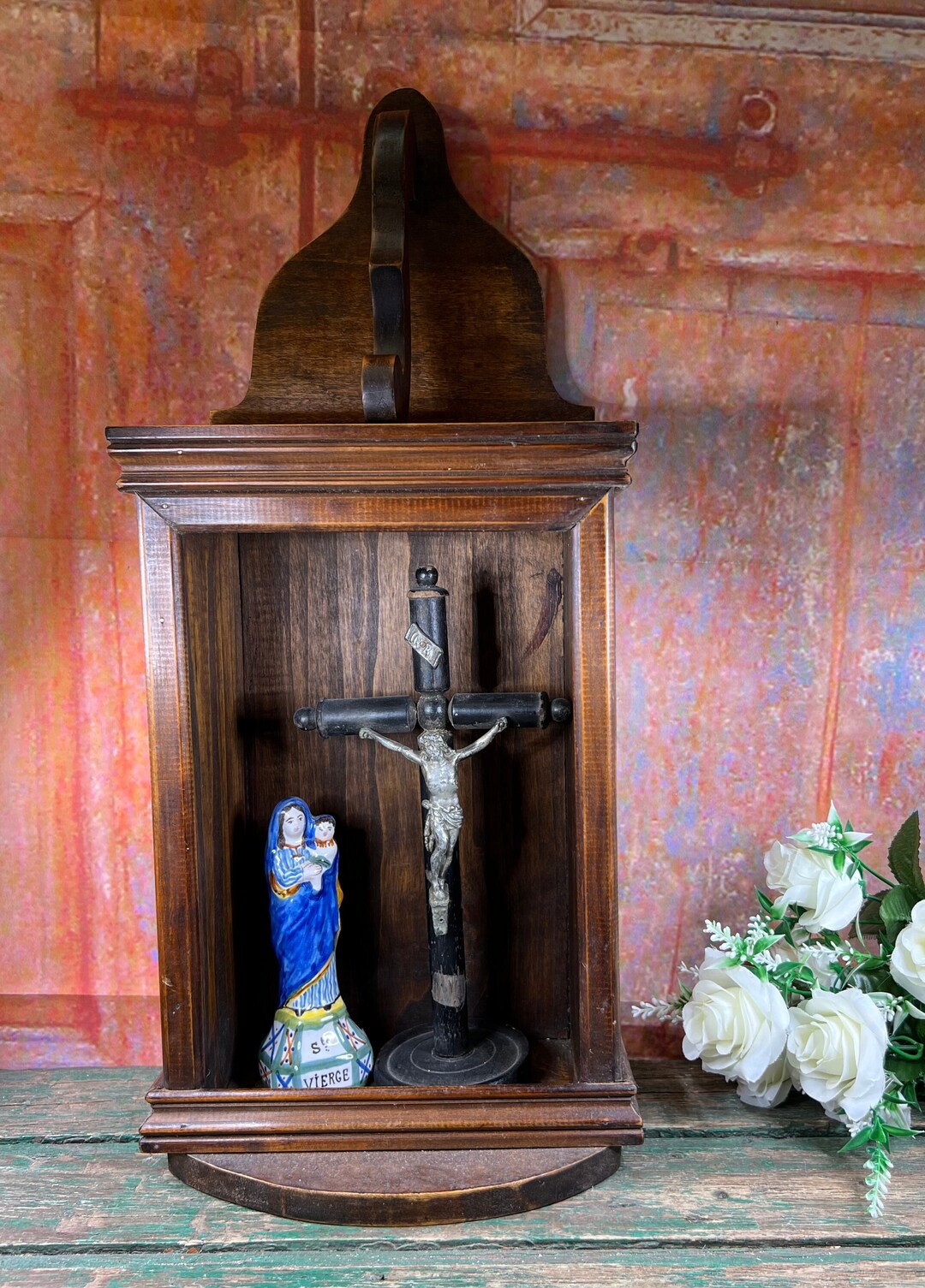 Antique French Reliquary Religious Display Cabinet Wooden - Etsy