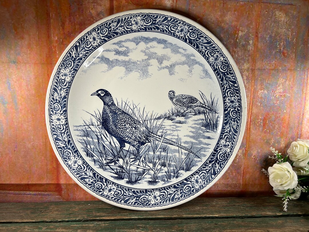 Big Pheasant France Dish, Antique Large Platter Boch, Wall Plaque - Etsy