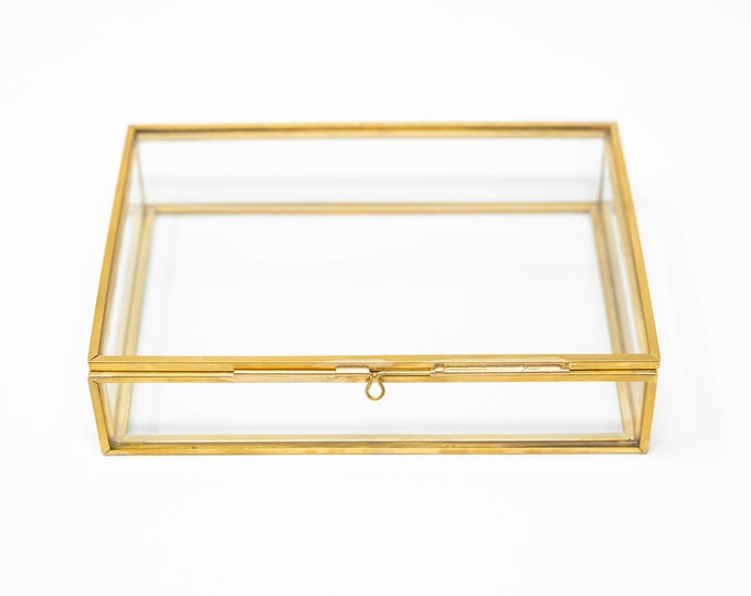 Wedding Card Box Monogrammed Personalized Keepsake Gift Engraved Glass ...