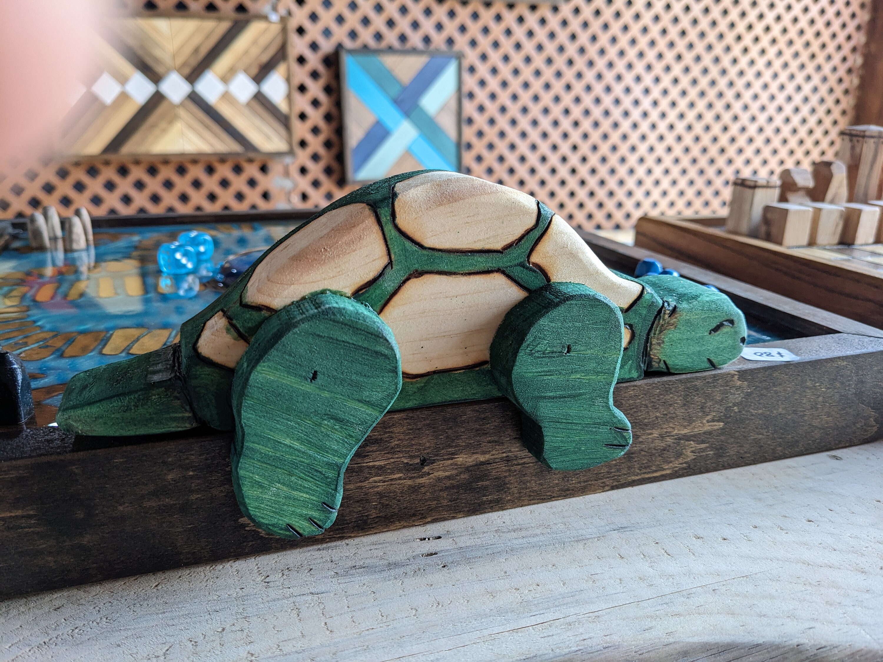 Turtle Shelf Sitter // Adirondack Rustic Cabin Green Turtle Decor - Etsy