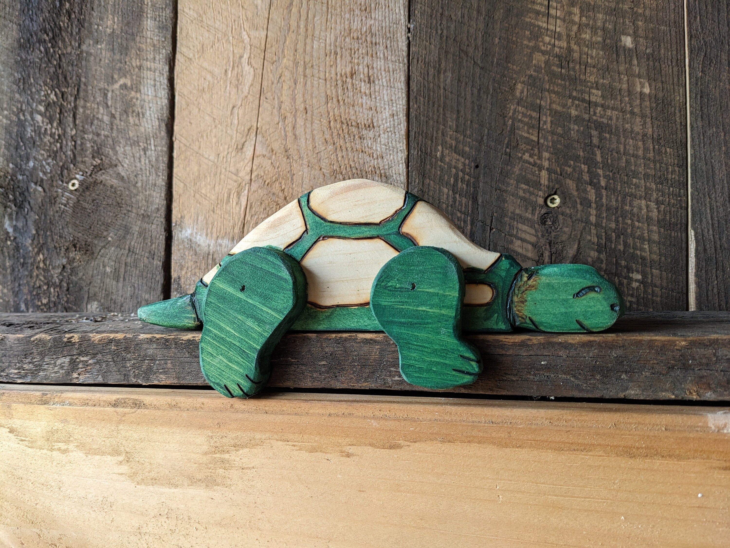 Turtle Shelf Sitter // Adirondack Rustic Cabin Green Turtle Decor - Etsy