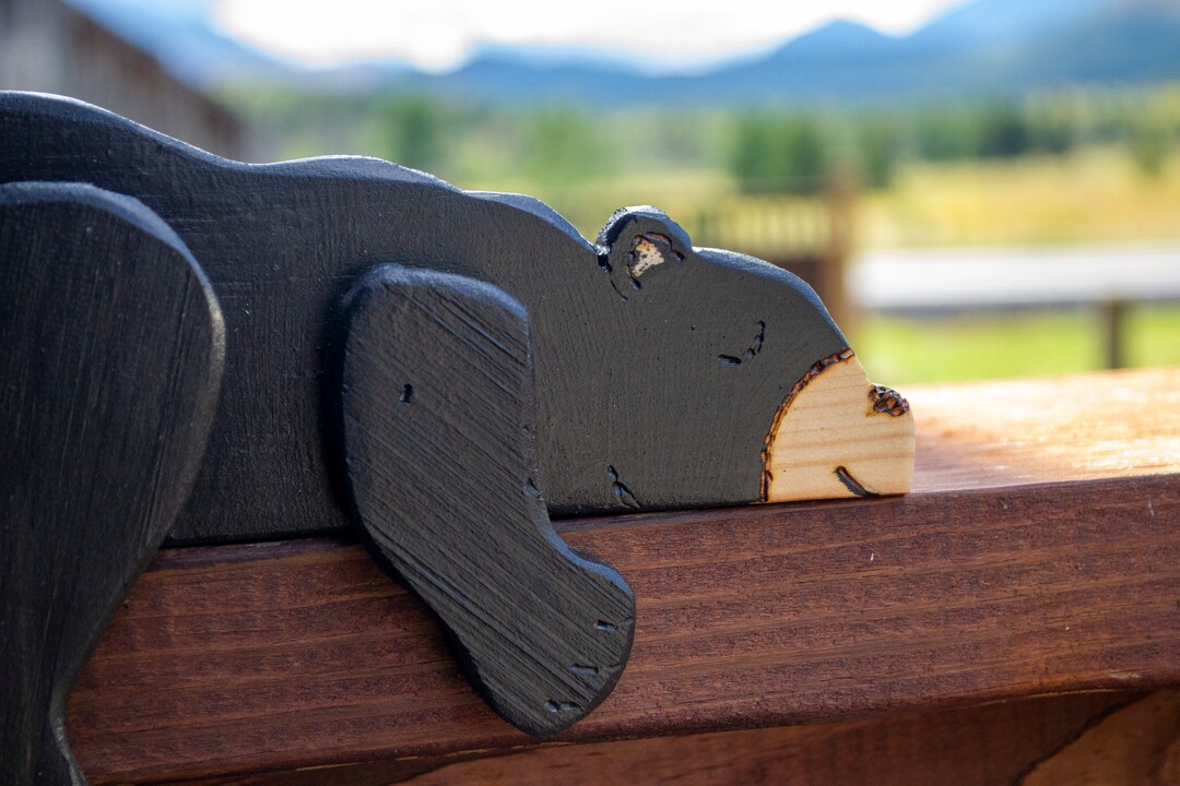 Bear Shelf Sitter // Adirondack Rustic Cabin Brown or Black Bear Decor ...