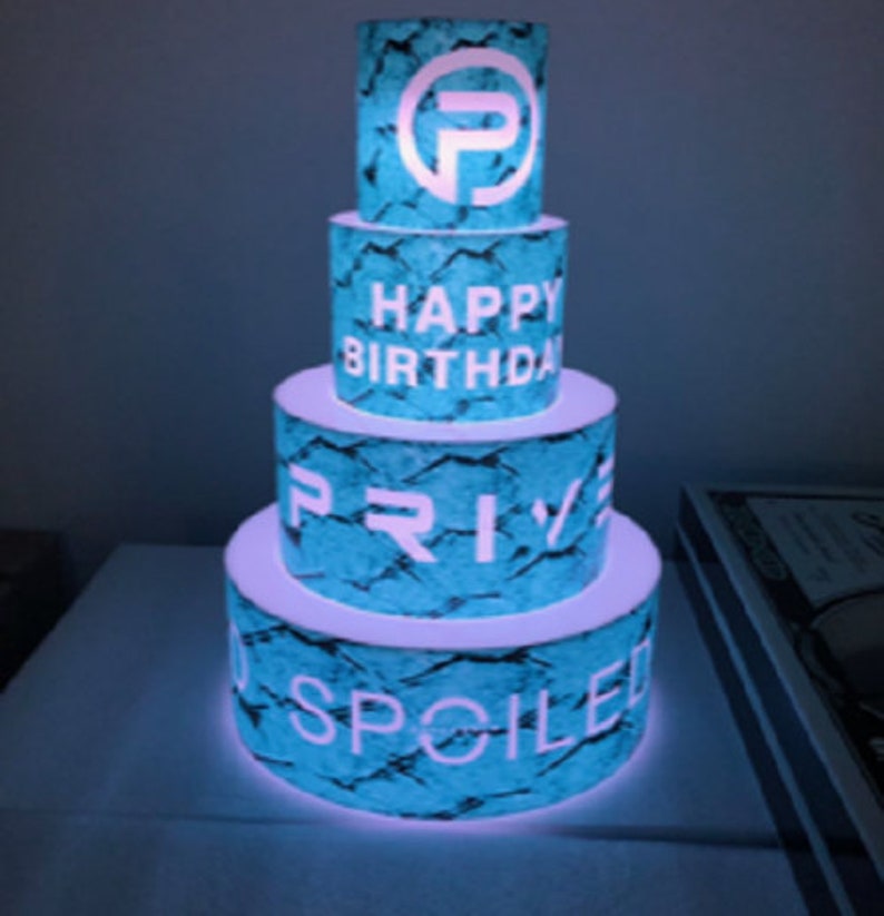 LED cake Bottle Presenter cake Handcrafted light up cake light | Etsy