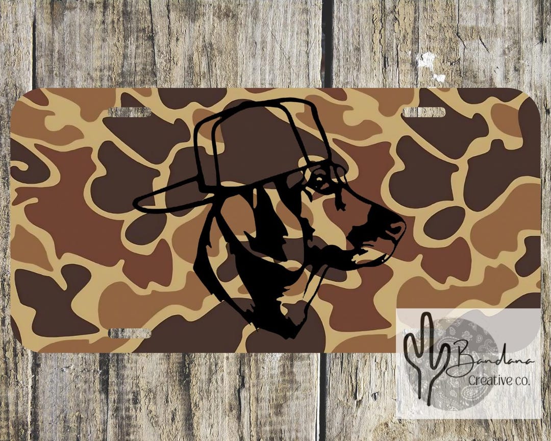 Labrador Retriever Tag Retro Camo Truck Tag Old School Camo Camo Tag ...