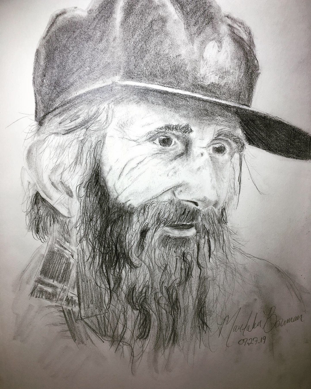 8x10 Graphite Mountain Man Portrait (prints of Original) - Etsy
