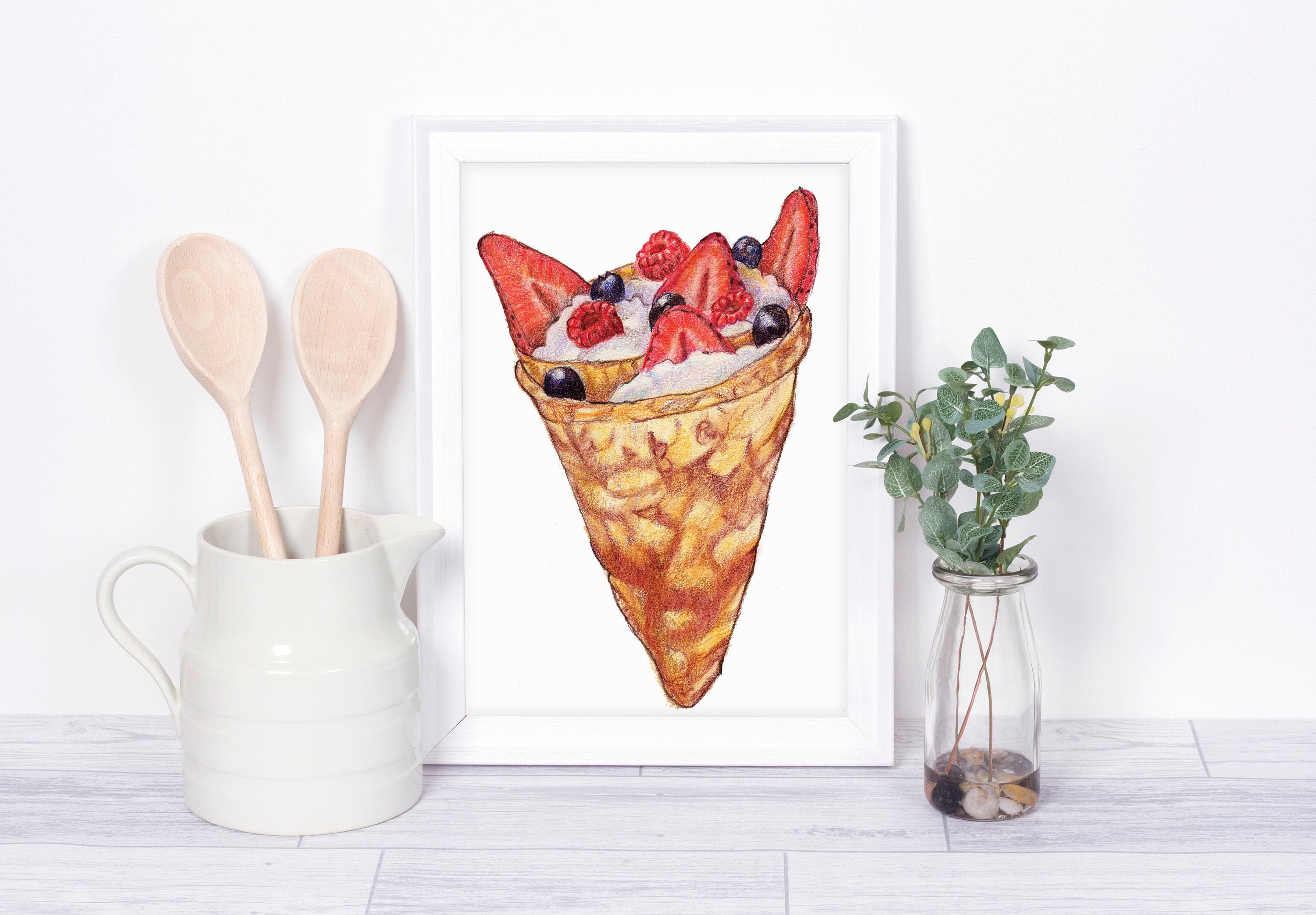 Crepe Drawing Wall Art Print - Etsy