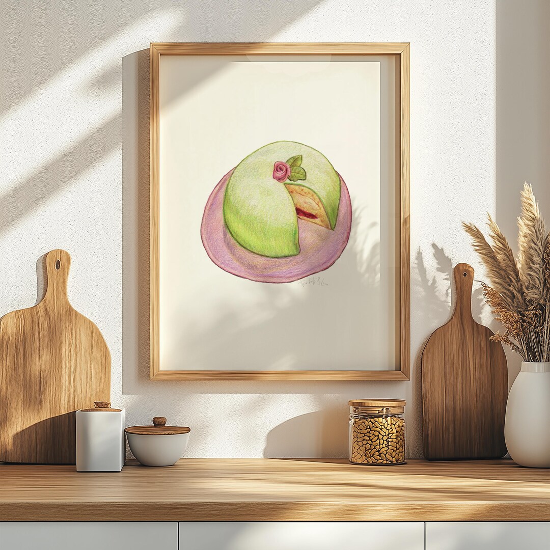 Princess Cake Art, Prinsesstårta Wall Art, Cake Art Print, Cake Poster ...