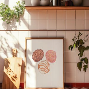 Concha Art Print, Concha Art, Pan Dulce Art, Pan Dulce Print, Conchas ...