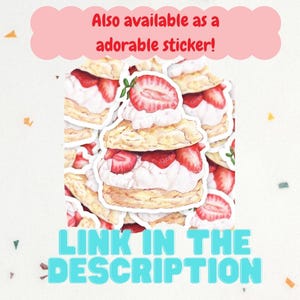 Strawberry Shortcake Art, American Food Poster, Strawberry Shortcake ...