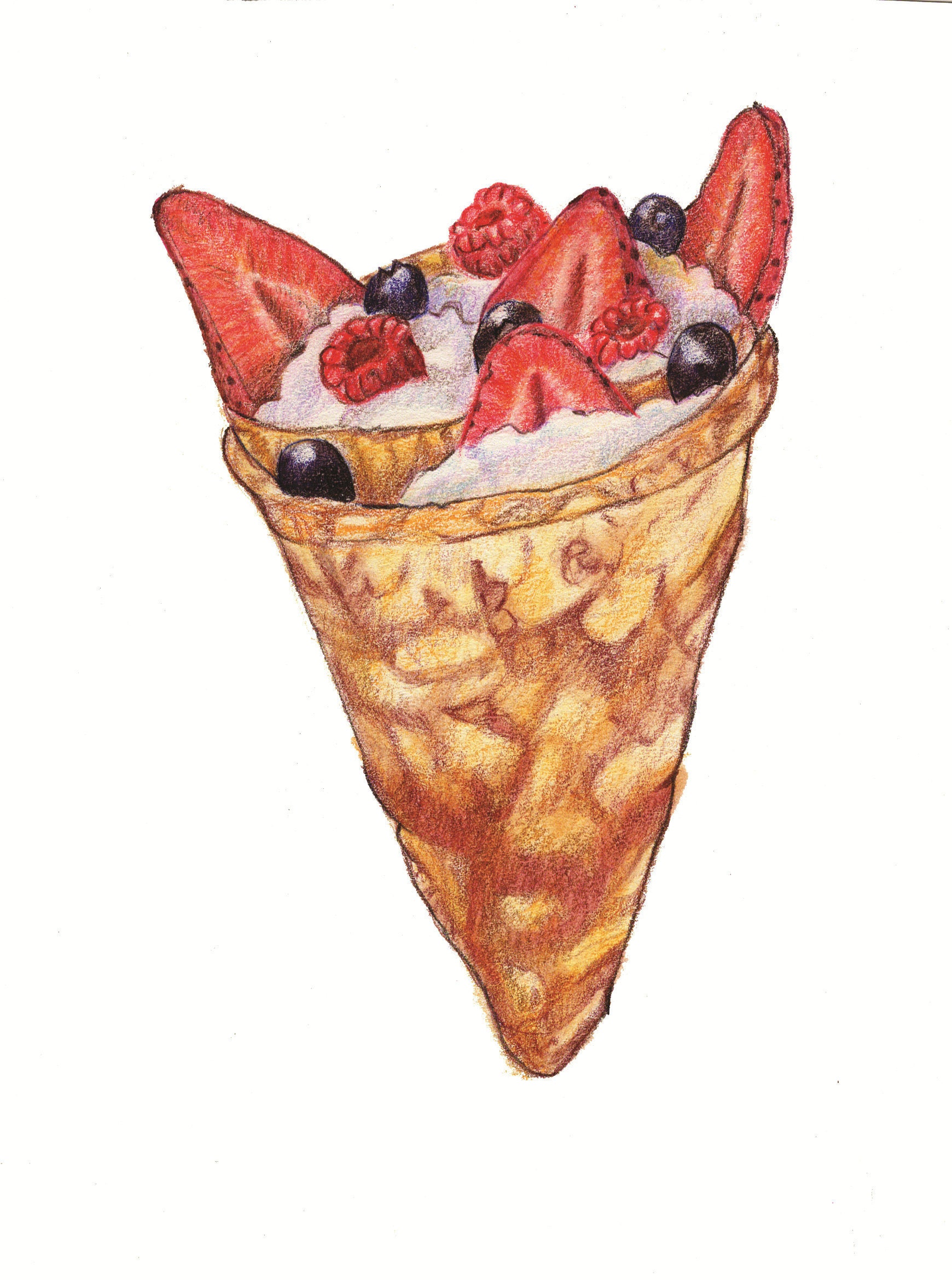 Crepe Drawing Wall Art Print - Etsy