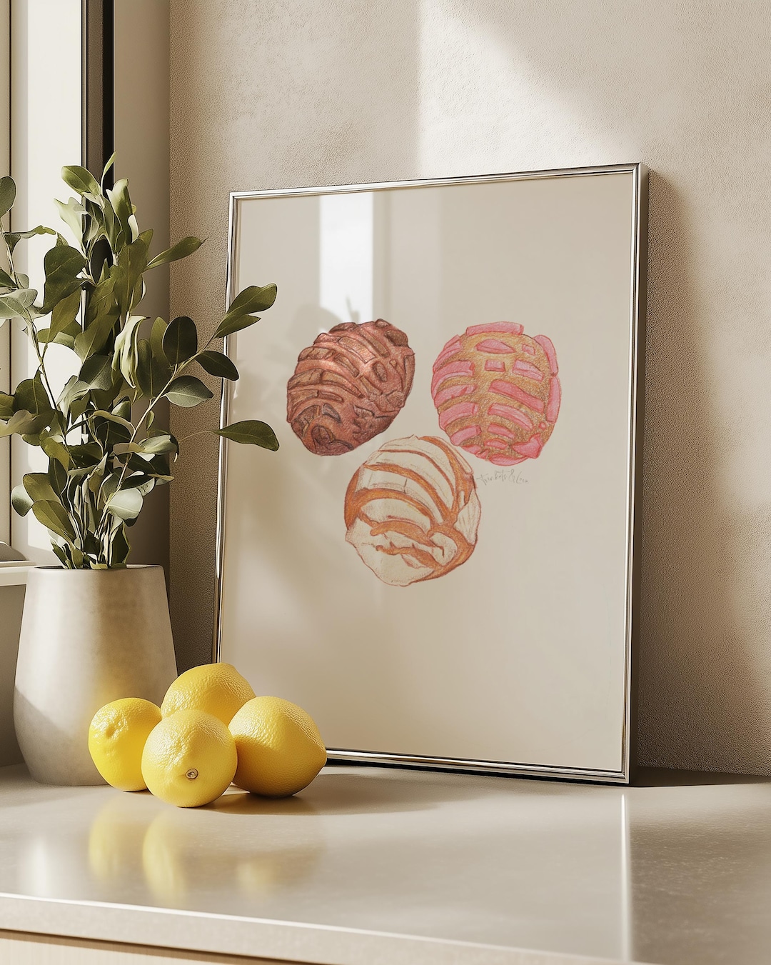 Concha Art Print, Concha Art, Pan Dulce Art, Pan Dulce Print, Conchas ...