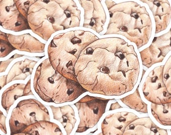 Chocolate Chip Cookie Sticker - Etsy