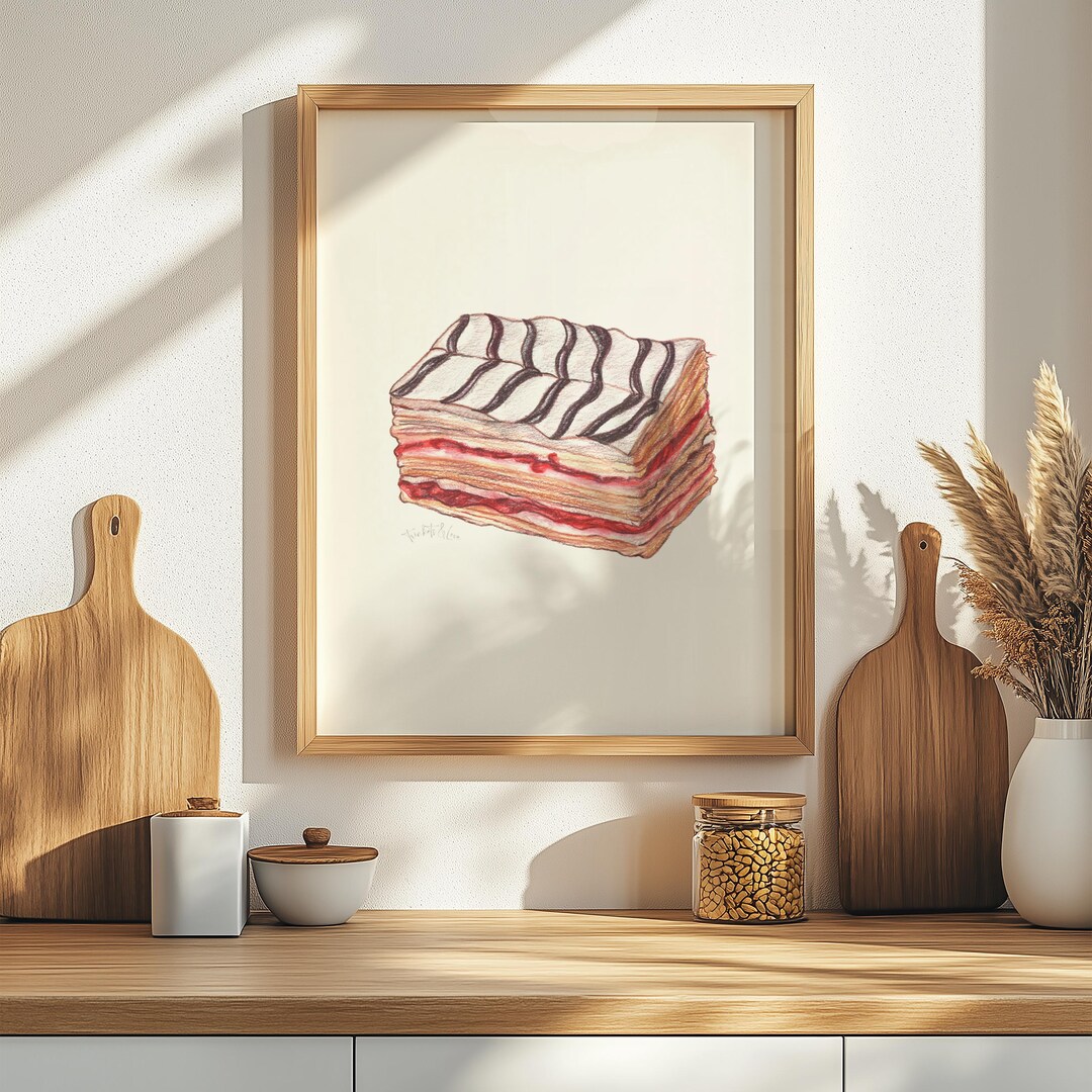 Mille Feuille Art Print, Boulangerie Art, Boulangerie Poster, French ...
