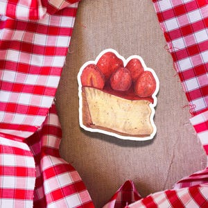 Cheesecake Sticker, Strawberry Cheesecake Sticker, Dessert Sticker ...