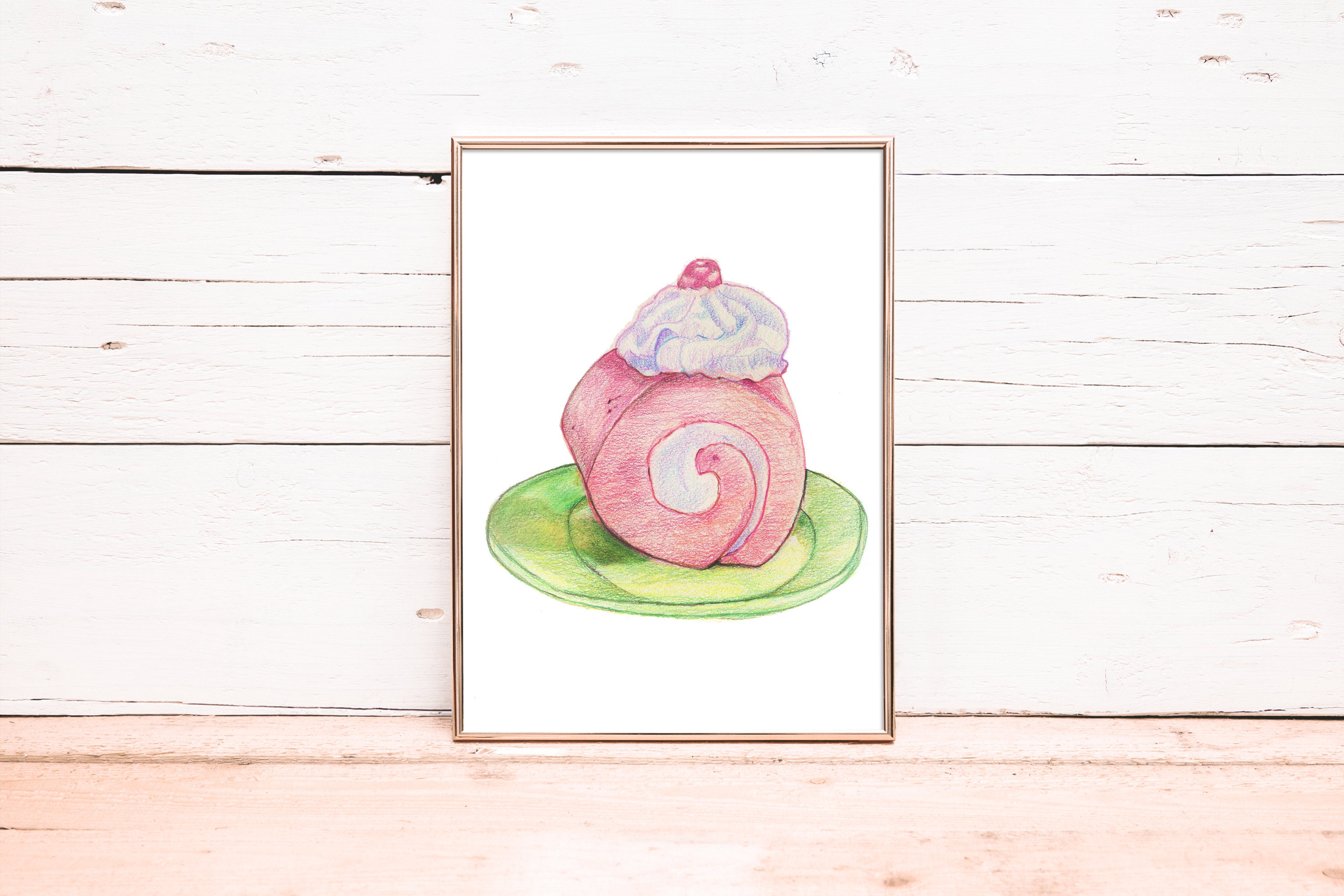 Swiss Roll Drawing Wall Art Print - Etsy UK