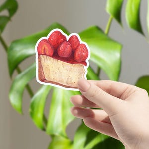 Cheesecake Sticker, Strawberry Cheesecake Sticker, Dessert Sticker ...