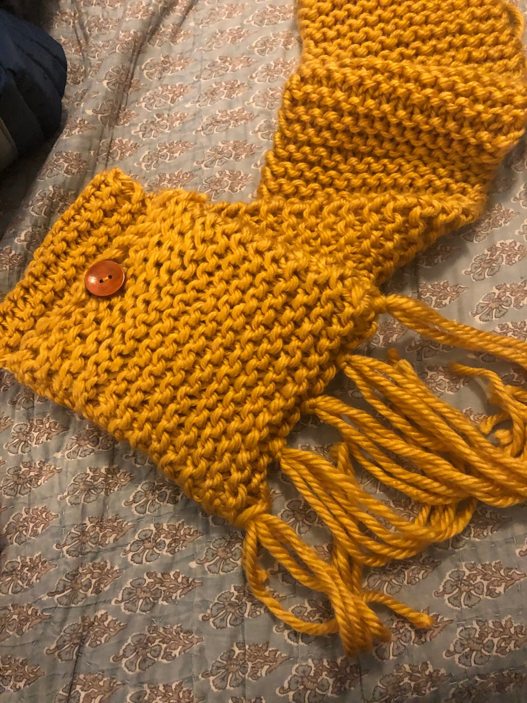 Hey Purl! Chunky Knitted Pocket Scarf Pattern - Etsy