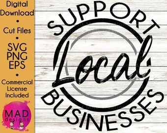 Support Local Svg | Etsy