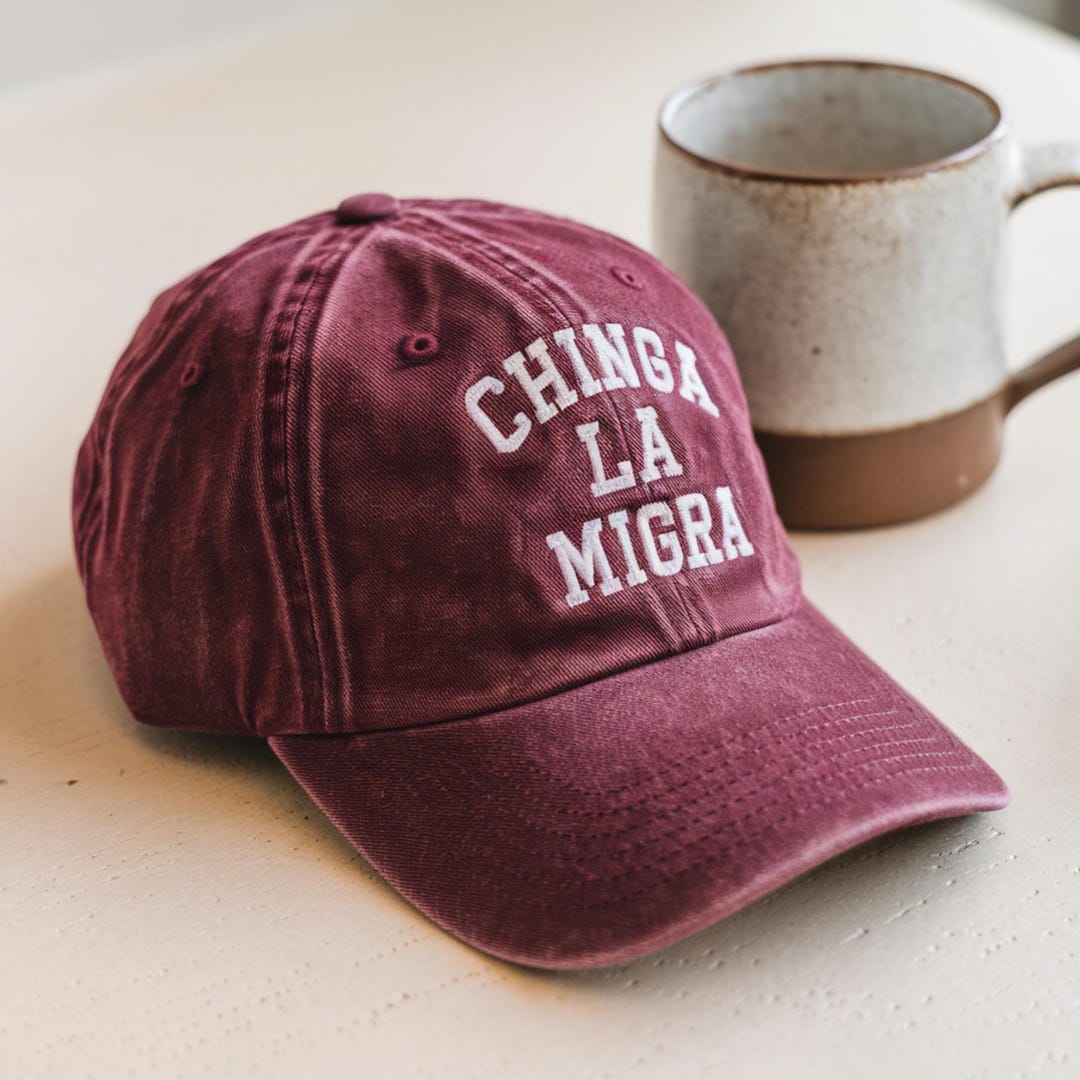 Chinga La Migra Embroidered Baseball Cap, Abolish Ice Political Hat ...
