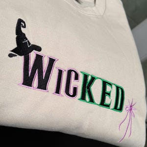 Wicked Embroidered Sweatshirt: A New Musical, Witch Design - Etsy