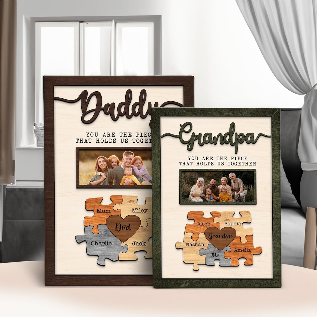 Personalized Father's Day Puzzle Sign, Fathers Day Gift, the Piece That ...