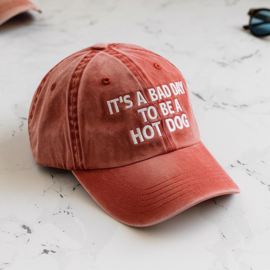 It's a Bad Day to Be a Hot Dog Embroidered Hat, Funny Reader Hat, 4th ...