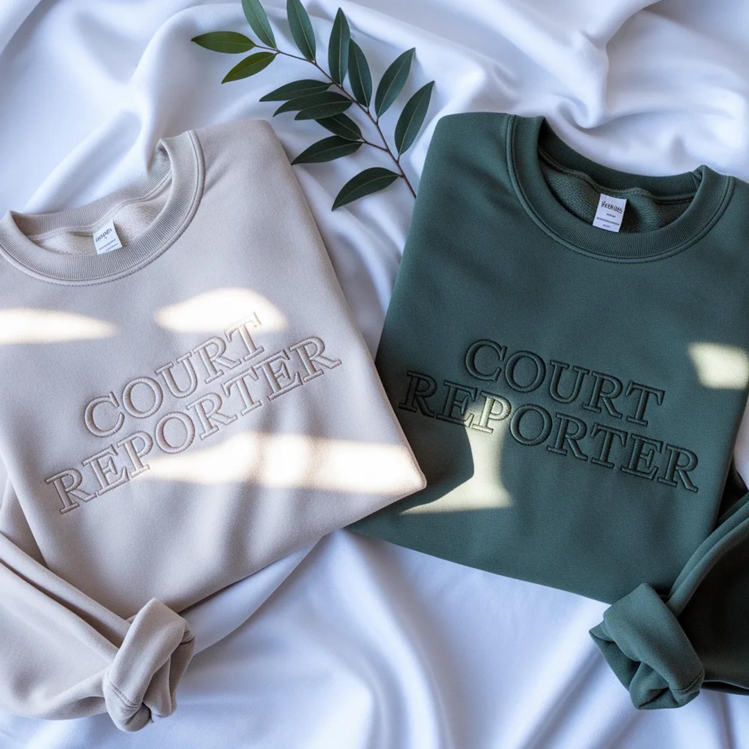 Embroidered Court Reporter Sweatshirt: Legal Gift - Etsy