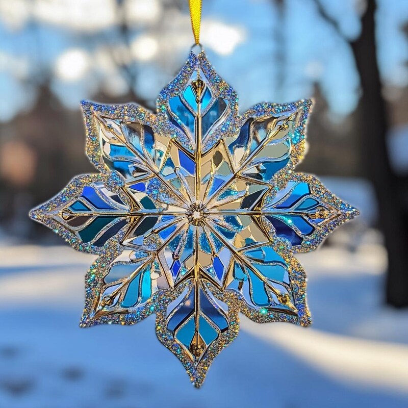 Snowflake Suncatcher - Etsy