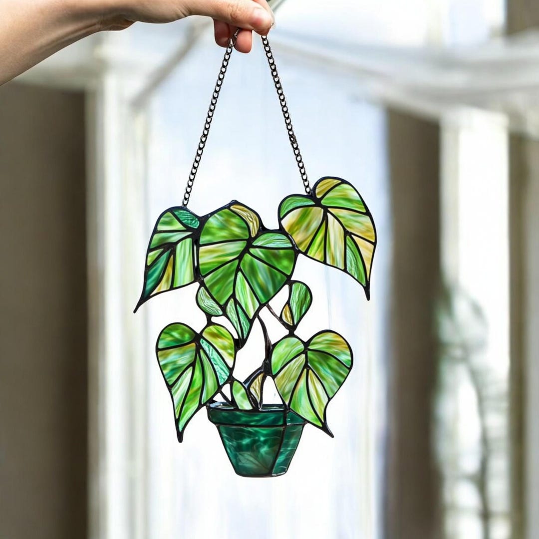 Monstera Leaves Window,acrylic Window Hangings,monstera Lover Gifts ...