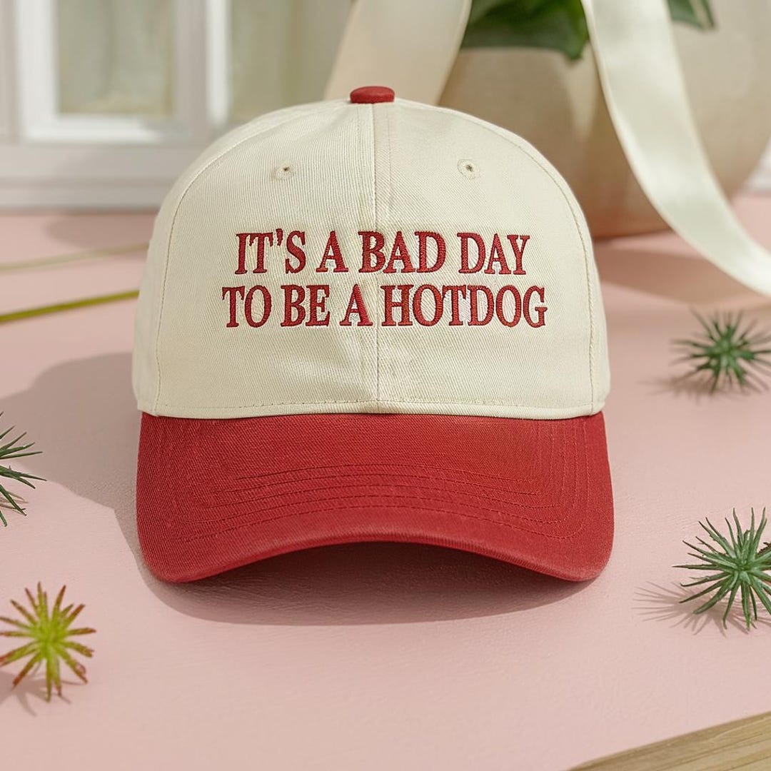 It’s a Bad Day to Be a Hotdog Embroidered Trucker Hat, Hot Dog Hat ...