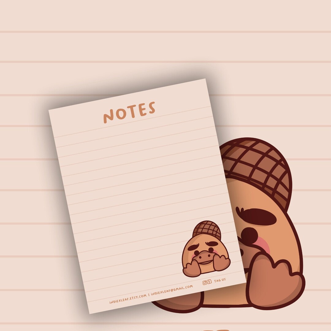 Platypus Lined Notepad Memo Notepad to Do Notepad Native Australian Platypus - Etsy