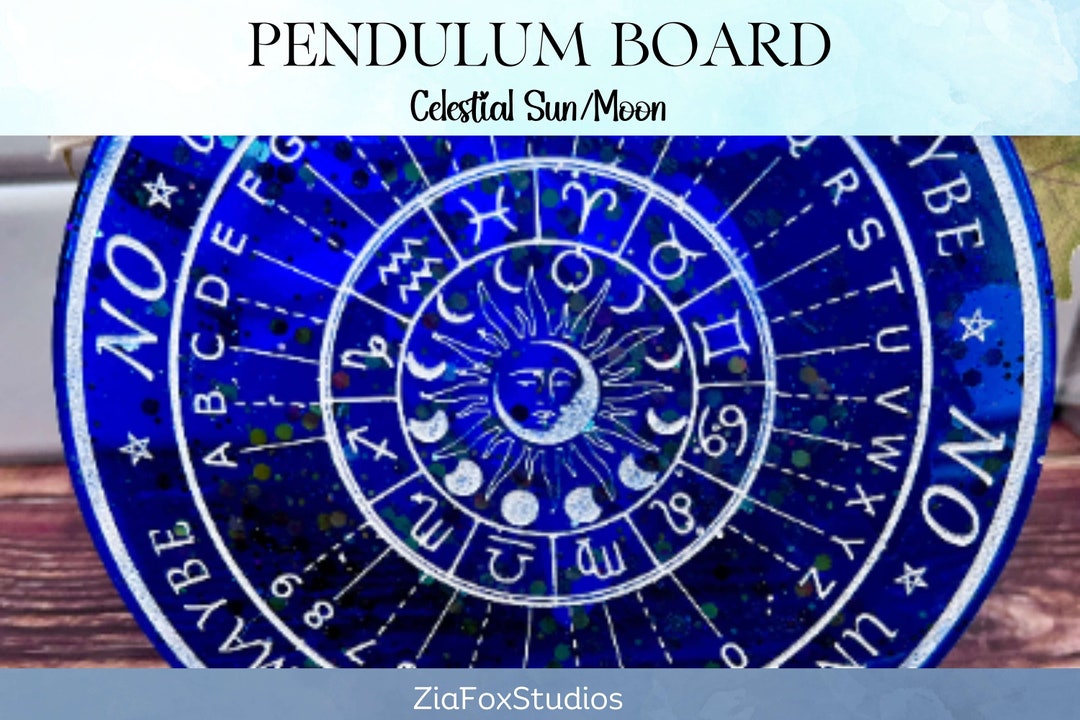 Celestial Pendulum Board Handcrafted Resin Tool for Divination Pagan Gift Custom Made to Order ...