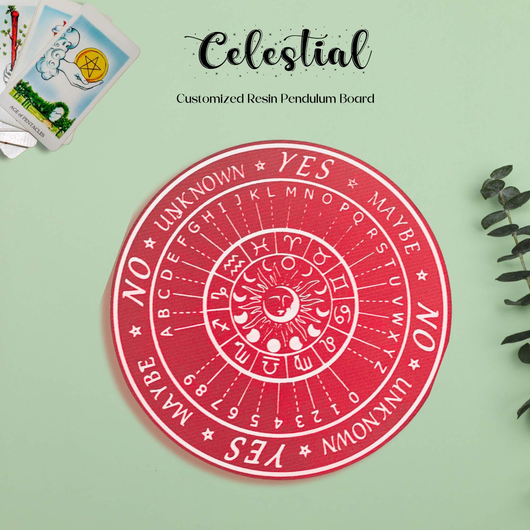 Celestial Pendulum Board | Handcrafted Resin Tool for Divination | Pagan Gift | Custom Made to ...