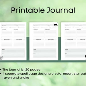 Spell Casting Journal Digital Download, Wiccan Rituals & Magick Record ...
