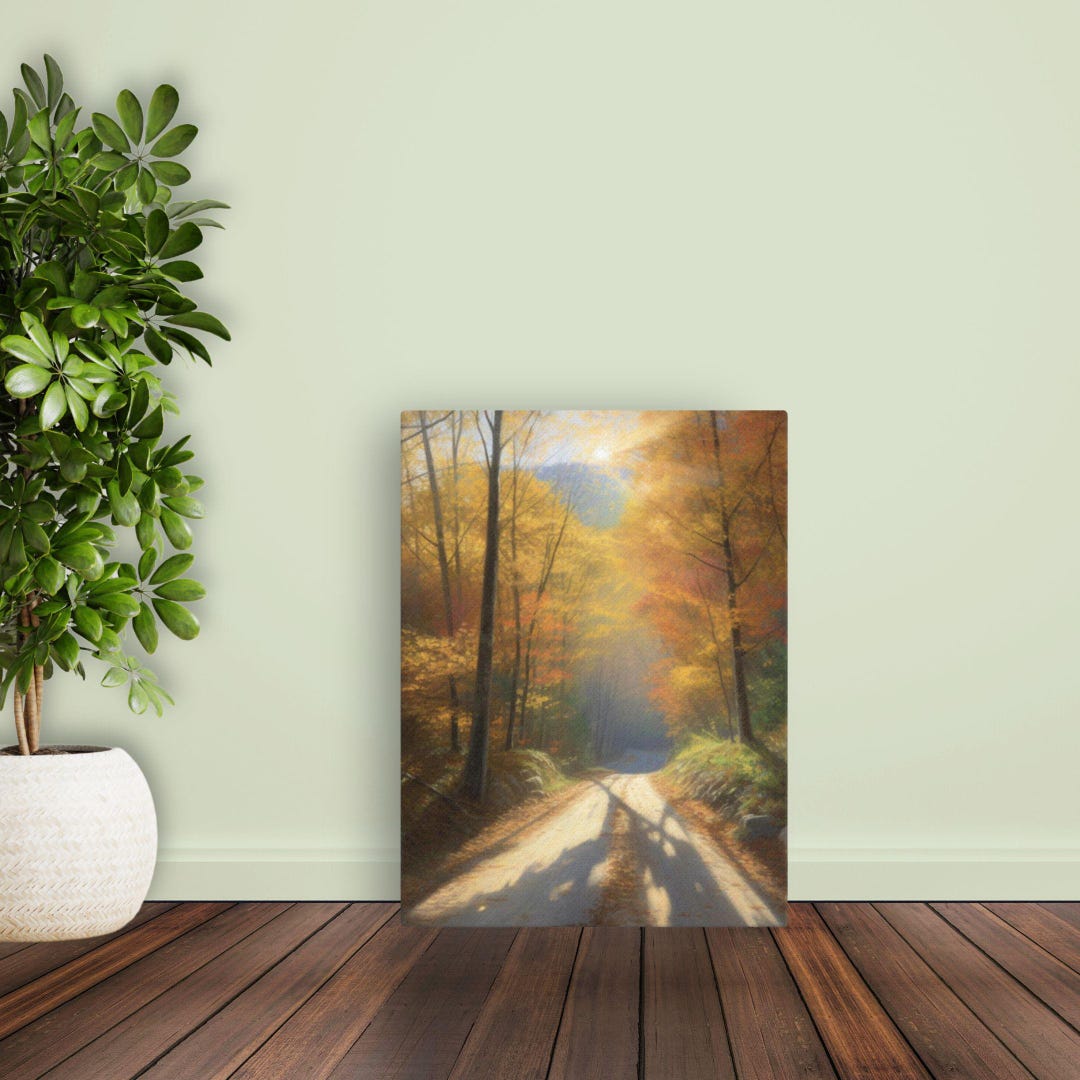 Autumn Foliage Painting Backwoods Serenity Woodstock Vermont Fall ...