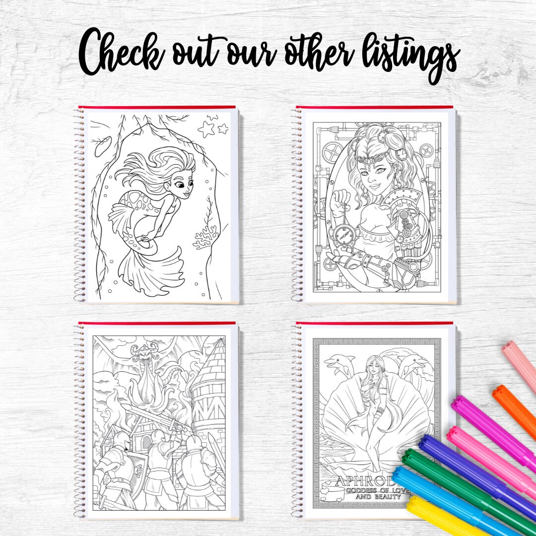 KEYHOLE WORLD Coloring Pages Digital Coloring Book | Etsy