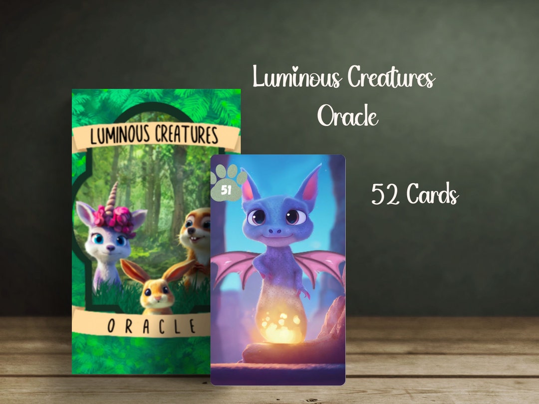 Luminous Creatures Oracle Deck 54 Adorable Spirit Animal Cards With ...