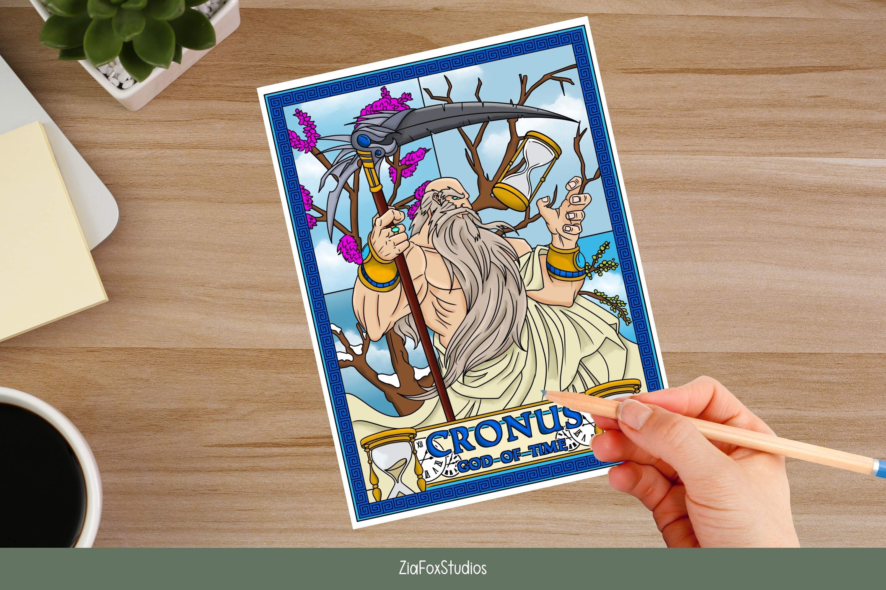 Greek Gods Mythology Coloring Book | 30 Pages of Powerful Masculine ...
