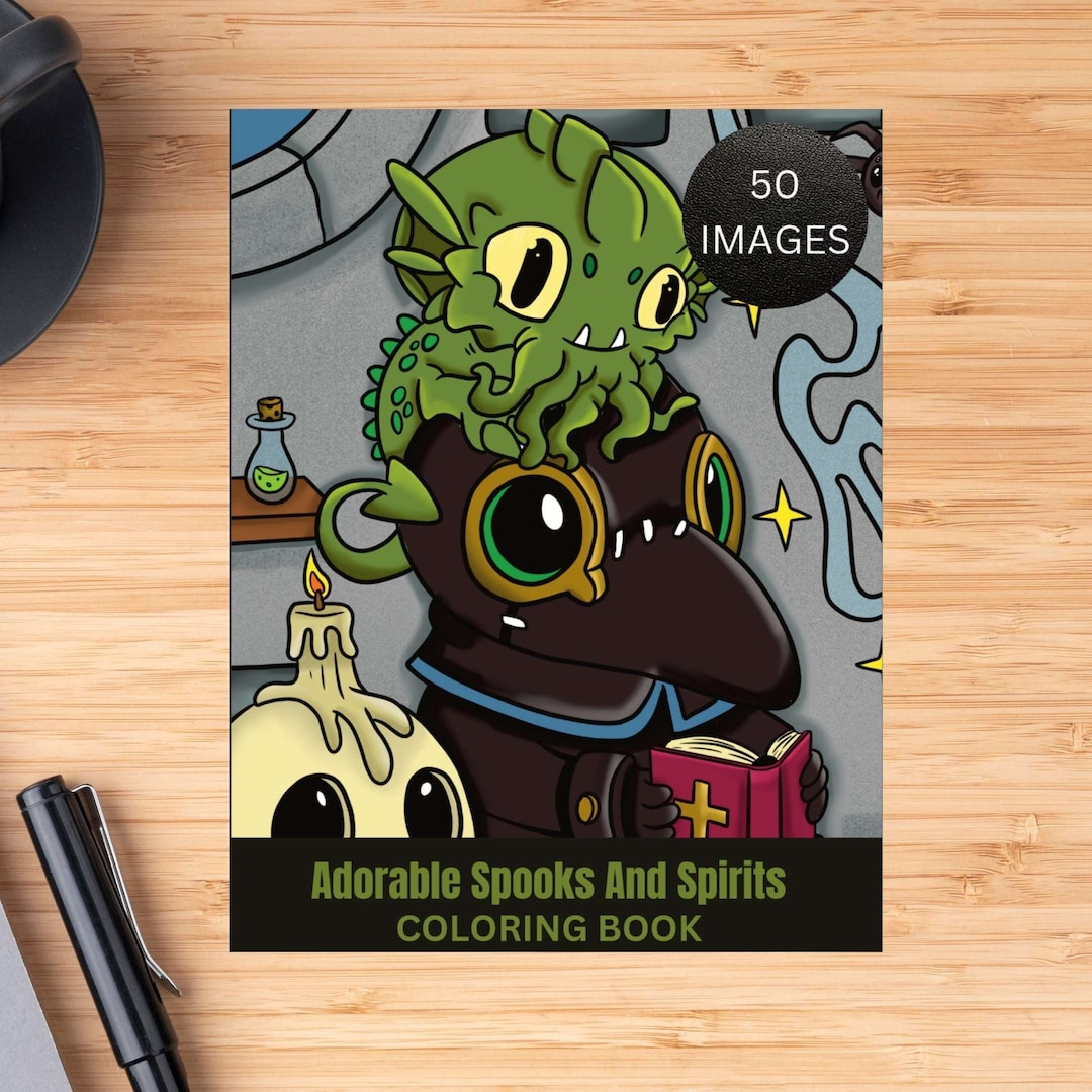 Spooks & Spirits Coloring Book | Physical Copy | Print on Demand ...