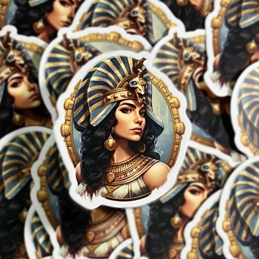 Watercolor Cleopatra Portrait Vinyl Sticker | Ancient Egyptian Queen ...
