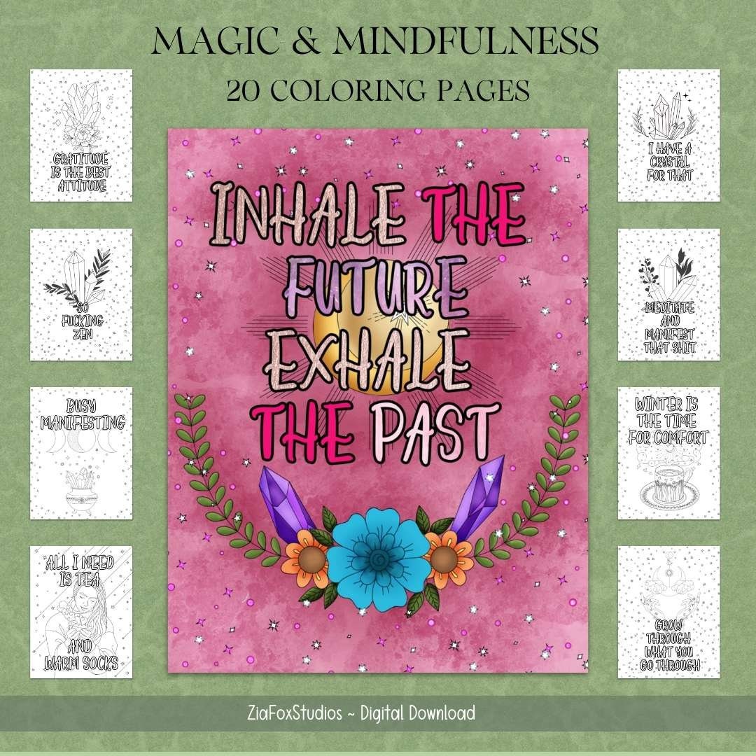 Magic & Mindfulness Coloring Pages |digital Coloring Book ...