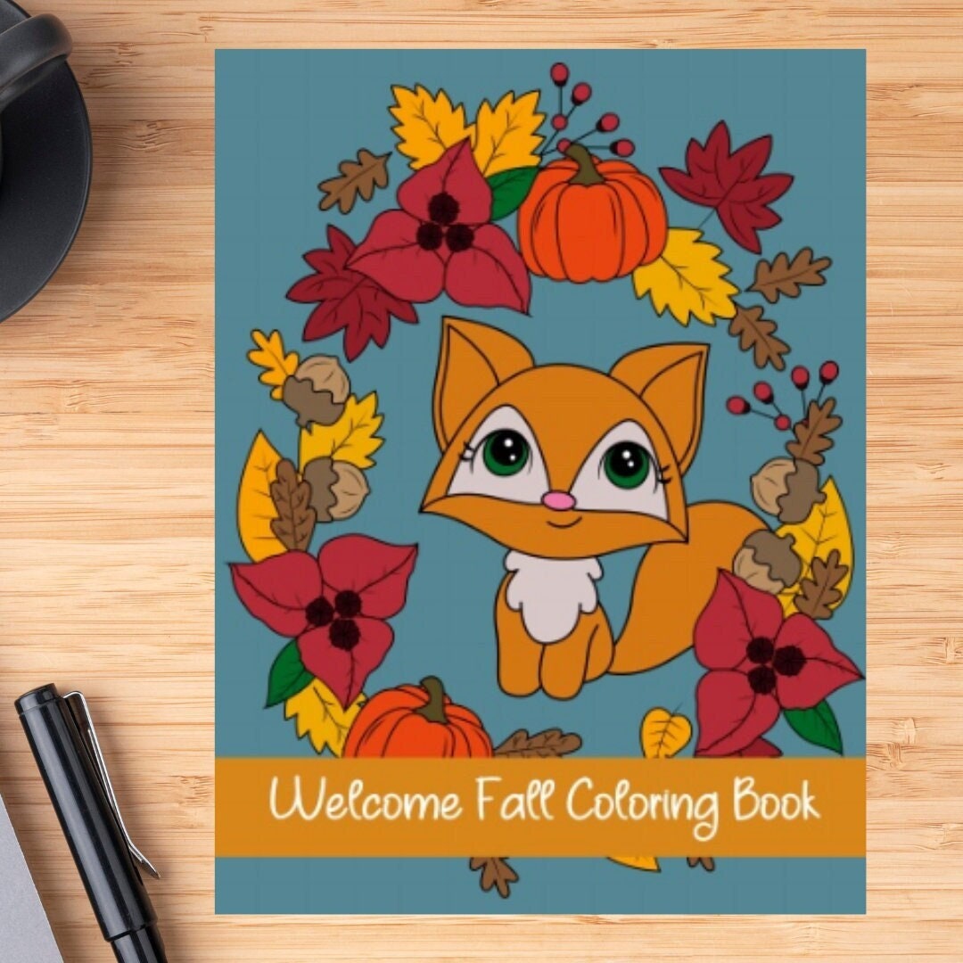 WELCOME FALL Coloring Book | Physical Copy | Print on Demand | Autumn ...
