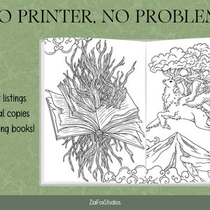 Fantasy Creatures Coloring Pages | Digital Coloring Book | Dreamy ...