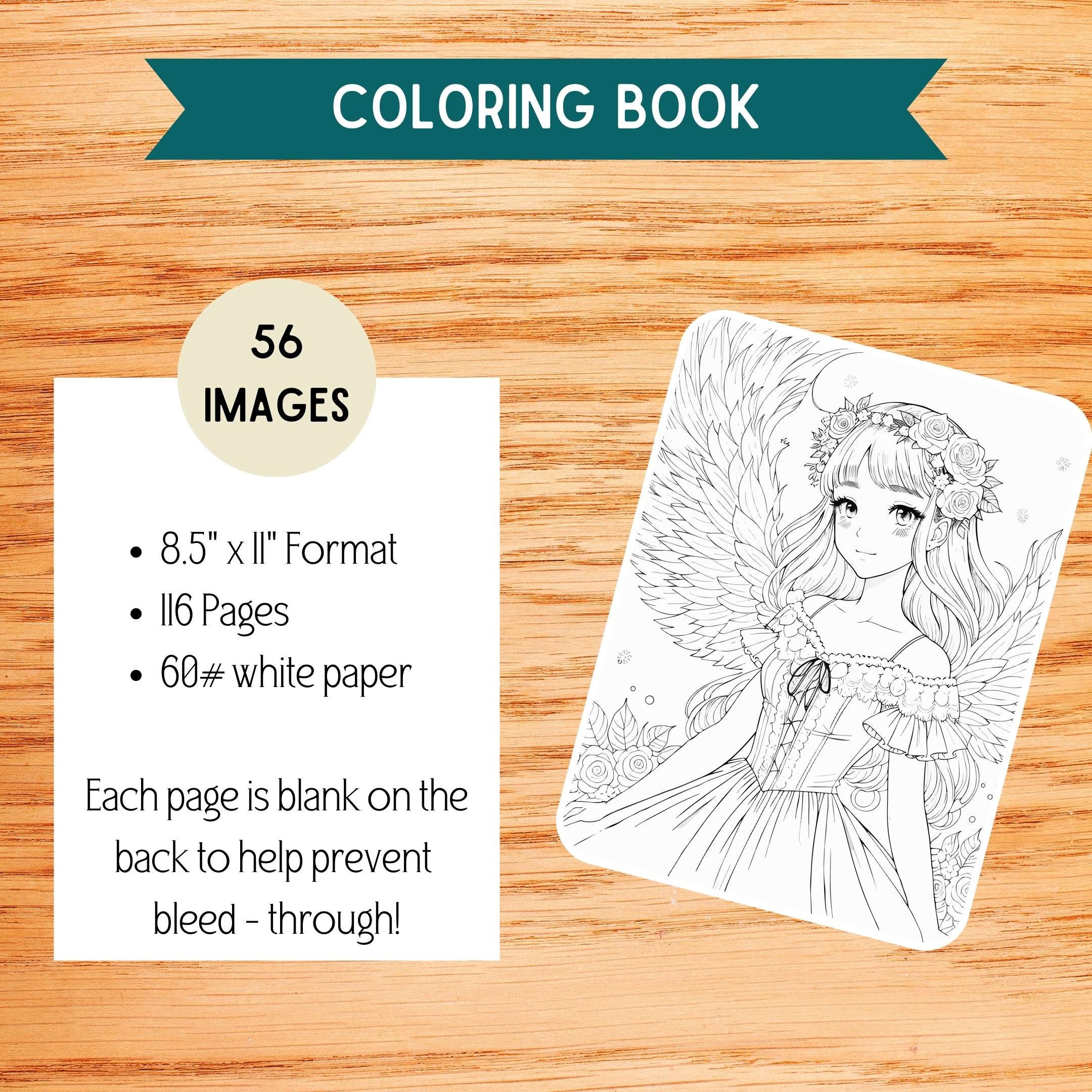 Flowers and Fairies Coloring Book | Physical Copy | Printed on Demand ...