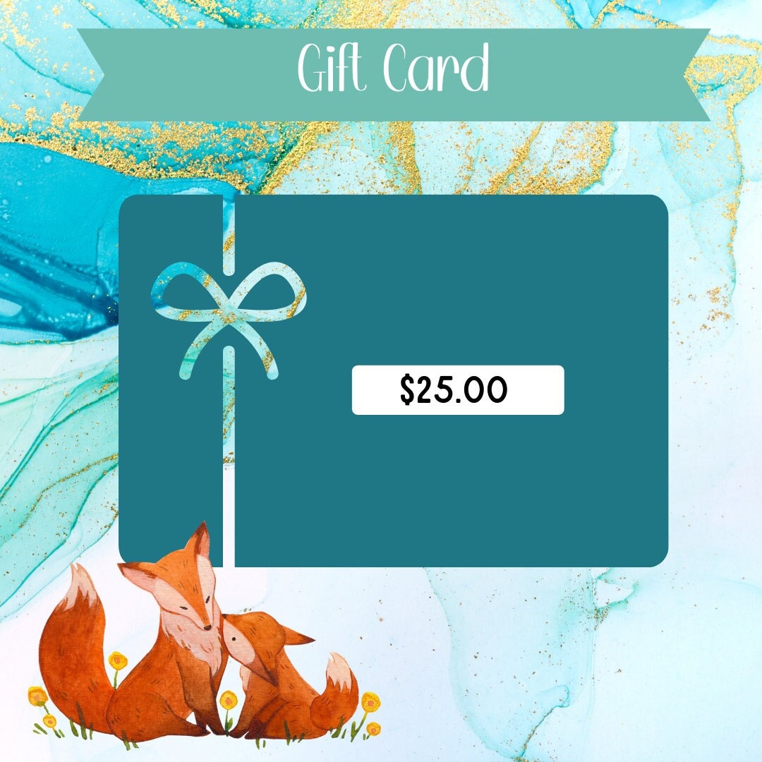 LAST MINUTE GIFT 25 Dollar Gift Card Valid at Zia Fox Studios Printable ...