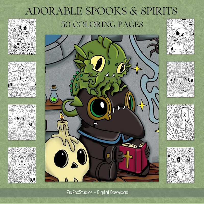 Grim Reaper Coloring - Etsy