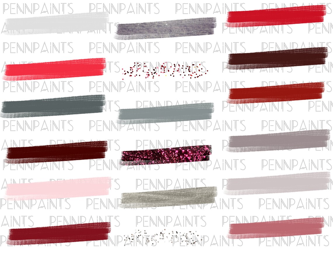 Paint Strokes / Holiday Clipart / Paint PNG / Brush Strokes ...