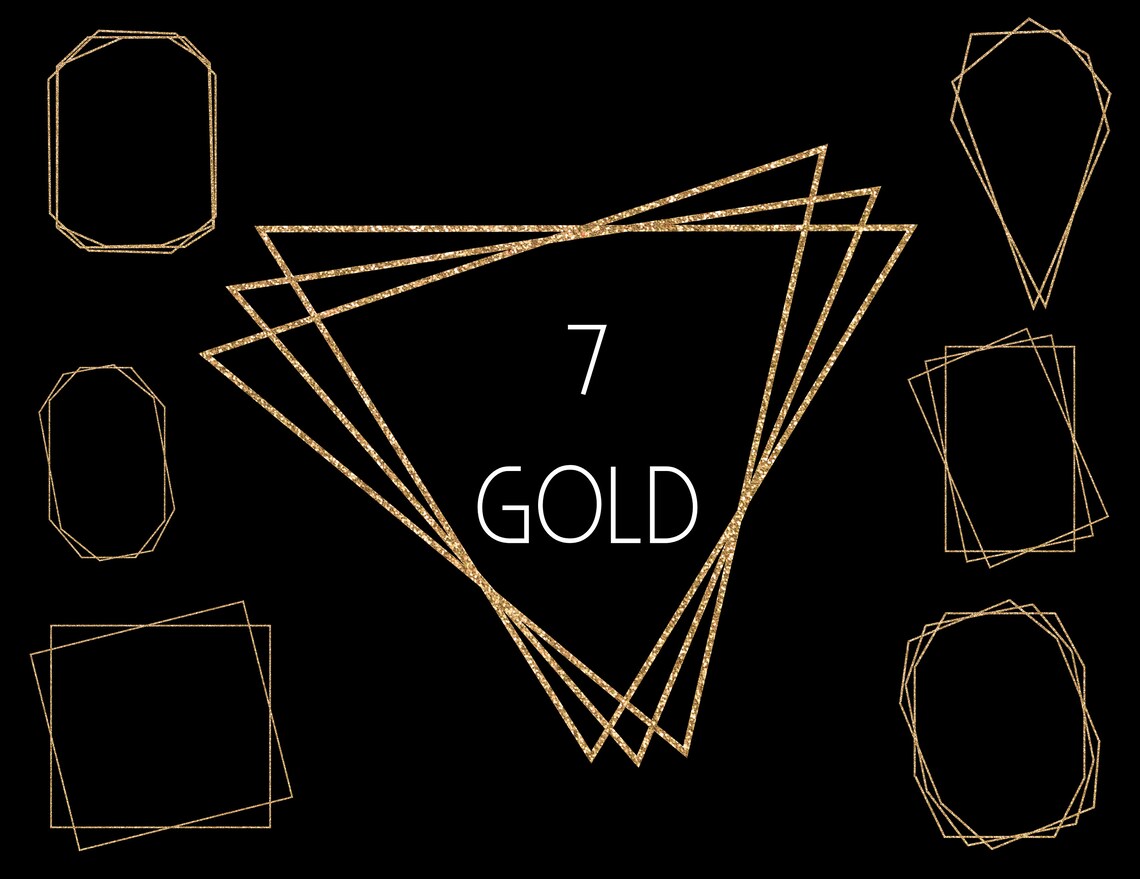 Geometric Frames / Polygonal Frames / PNG Transparent Background ...