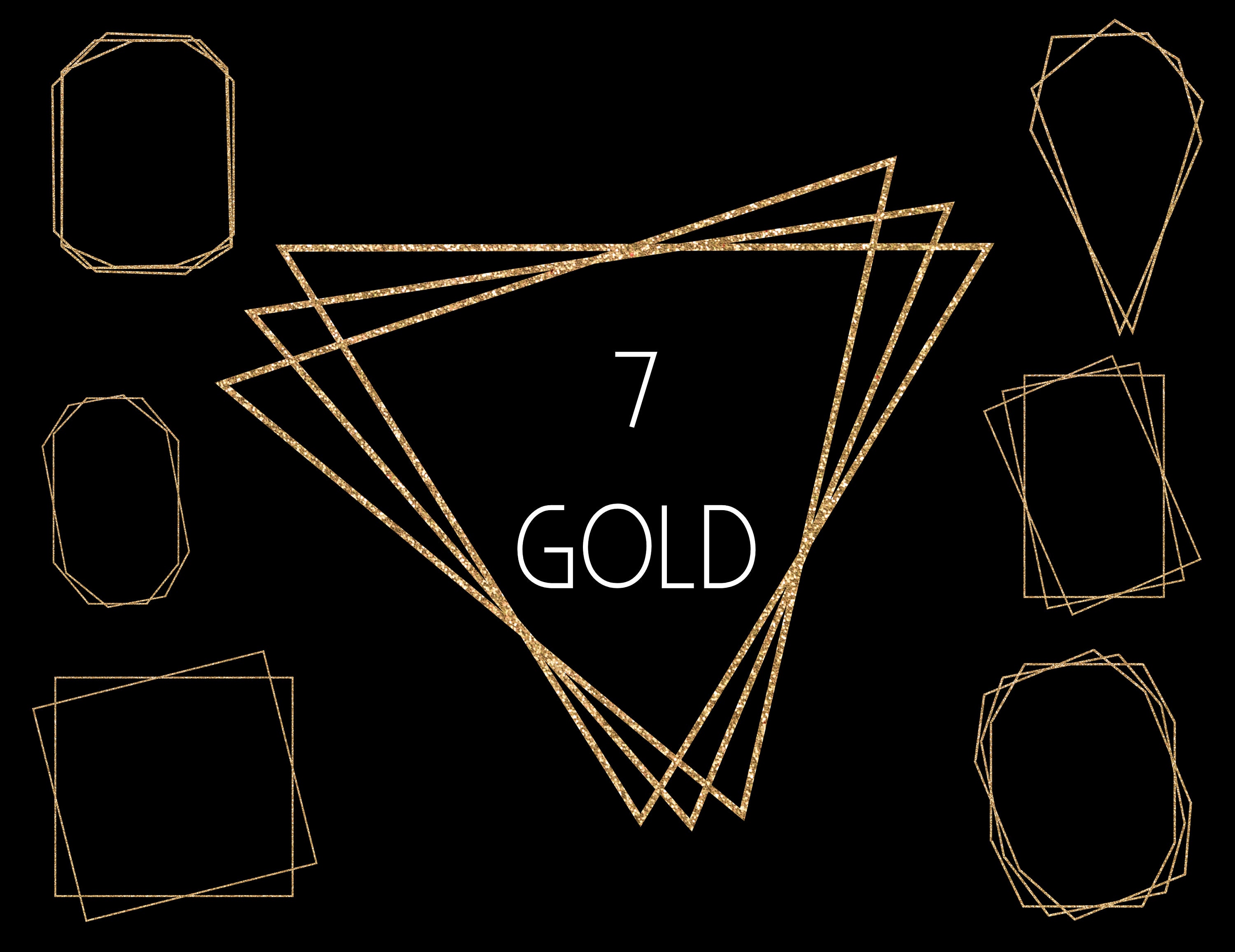 Geometric Frames / Polygonal Frames / PNG Transparent Background ...